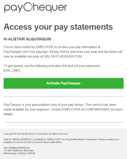 Comment est-ce que je peux configurer PayChequer? – PaymentEvolution Support